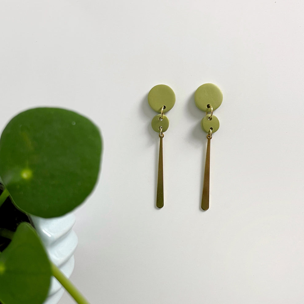 Katy Handmade Polymer and Brass Earring – Polly Frances Design