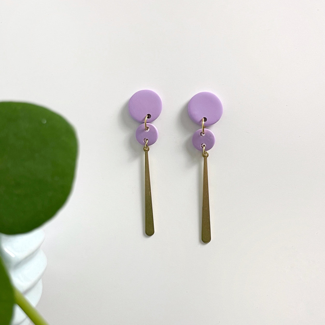 Katy Handmade Polymer and Brass Earring – Polly Frances Design