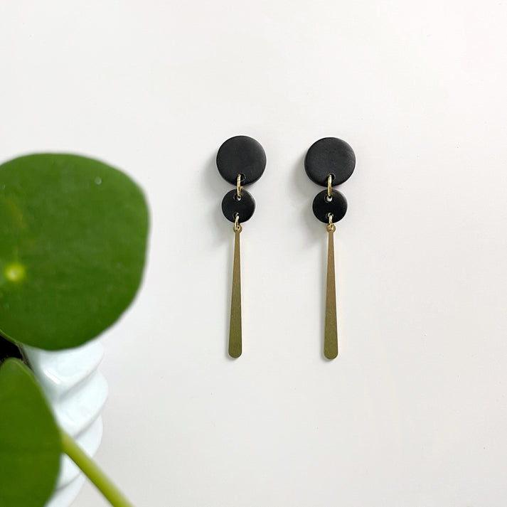 Katy Handmade Polymer and Brass Earring – Polly Frances Design